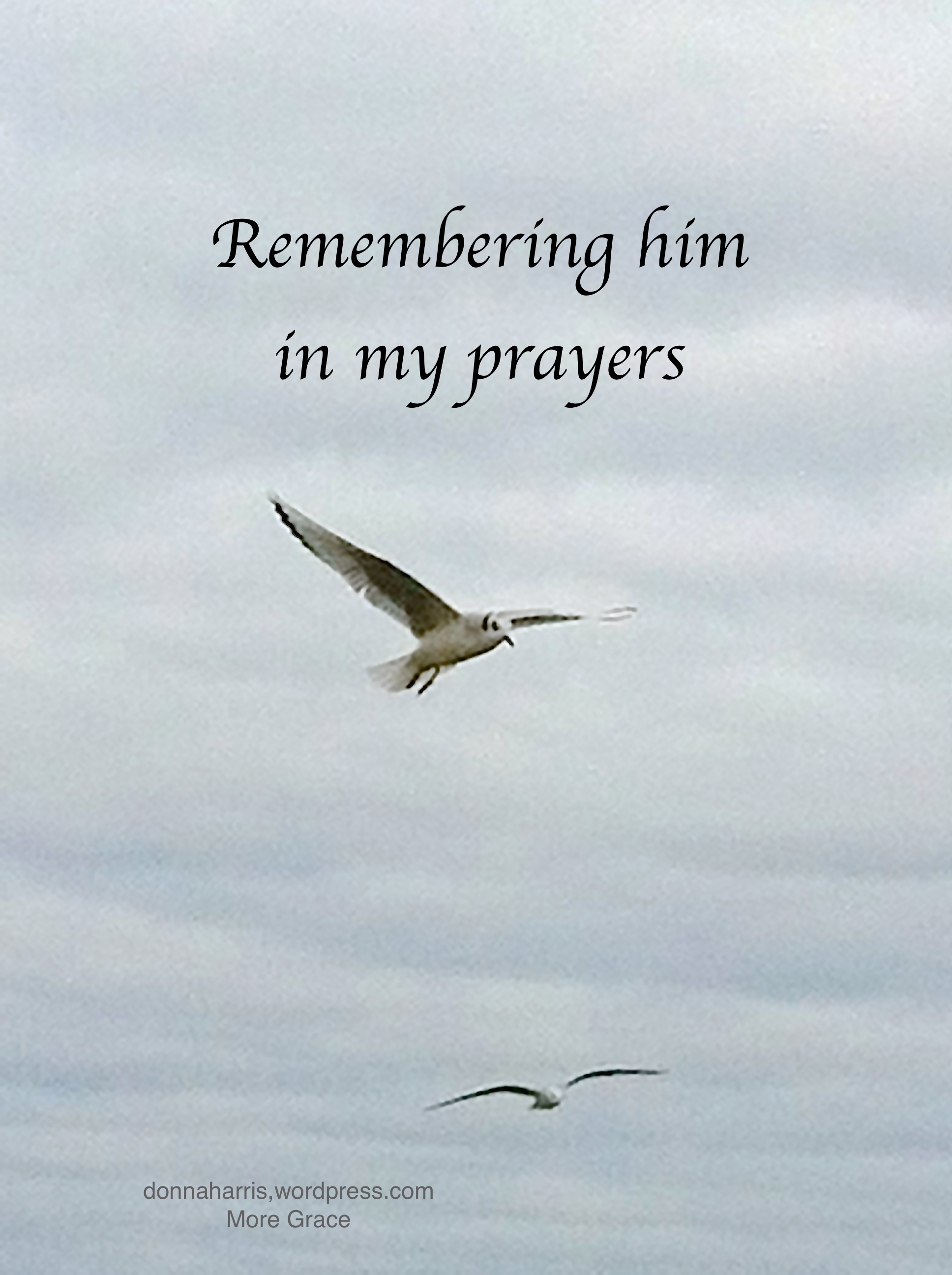 Remembering him in my prayers | Donna Harris­‑More Grace